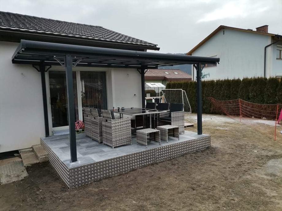 Alu Pergola za teraso, vrt ali nadstrešek za avto, 5x3m