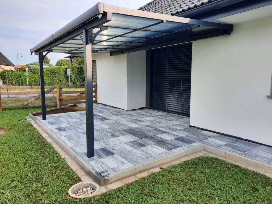 ALU pergola za vrt, teraso ali nadstrešek za avto, nov zapakiran 5x3m