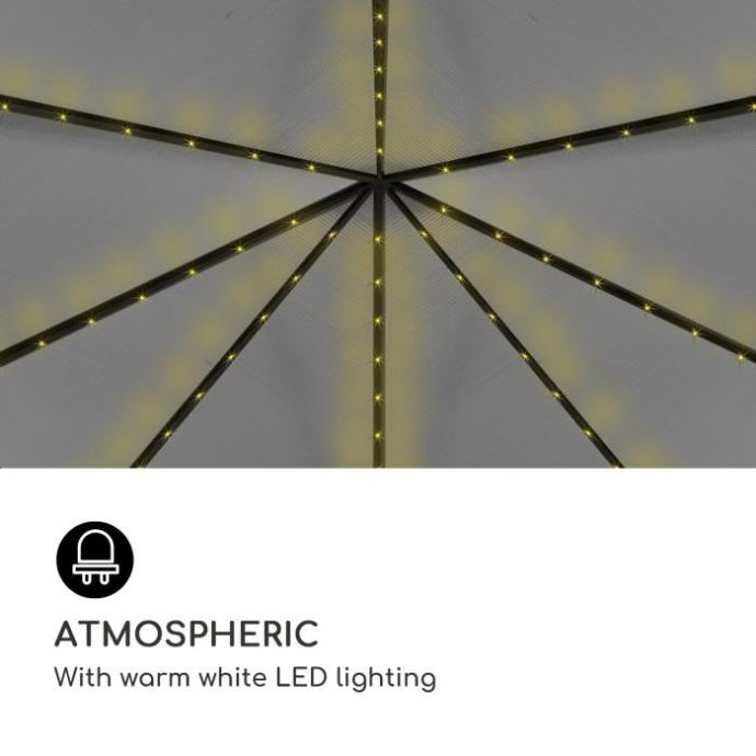 Blumfeldt Pantheon Solid Sky Ambient Solar paviljon s streho, Antracit