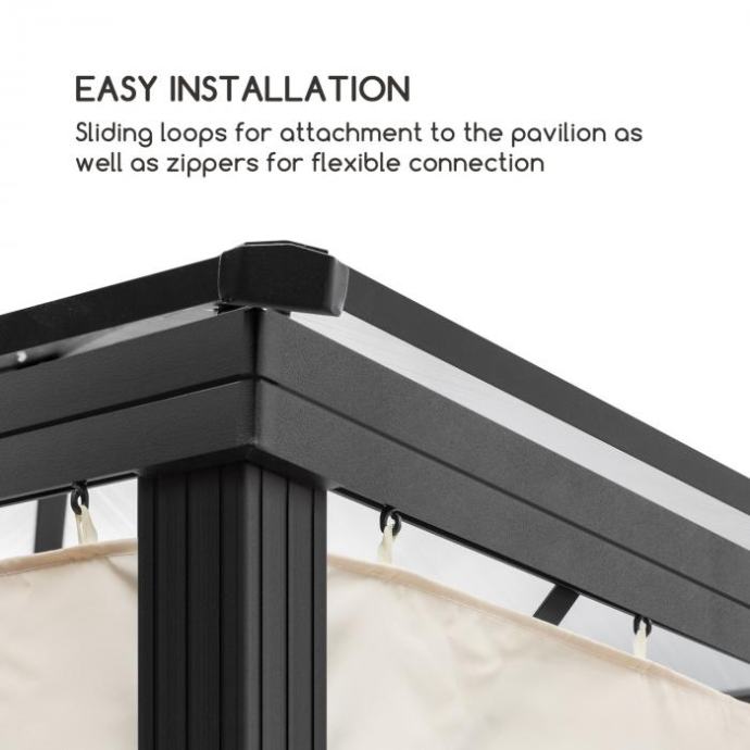 Blumfeldt Pantheon Solid Sky bočne stene vrtne hišice, Svetlosiva