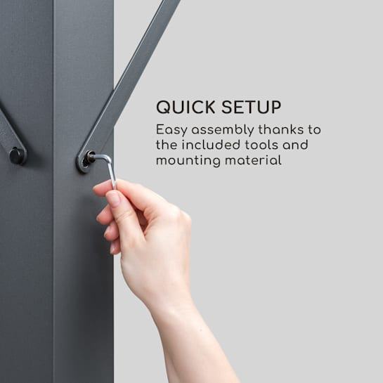 Blumfeldt Pantheon Solid Sky Flat, pergola, nadstrešek, 3x3m, polikarb