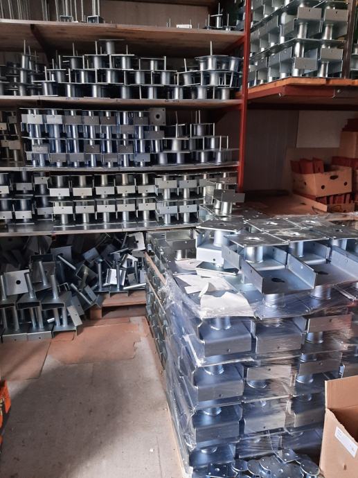stenski nosilec, podstavek stebra, čevelj, pocinkani nosilec