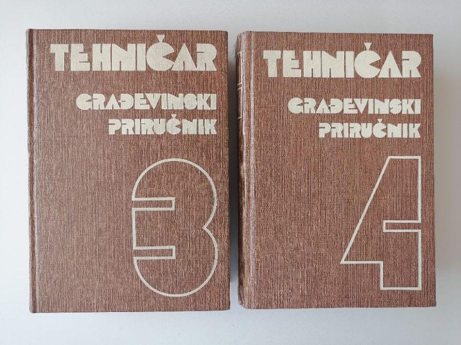 TEHNIČAR, GRADEVINSKI PRIRUČNIK 3 IN 4, 2 KNJIGI V KOMPLETU
