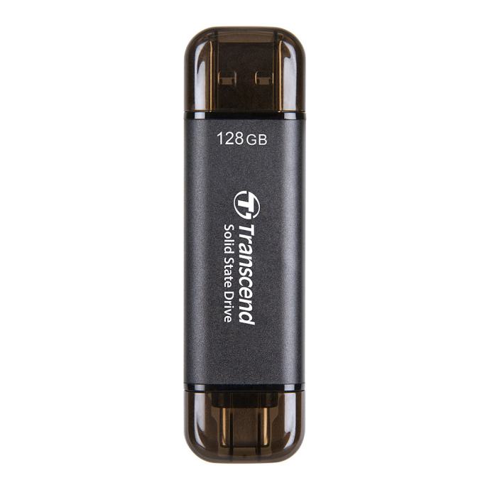 Transcend SSD ESD310C 128GB USB-C USB 3.2 Gen 2x1 črne barve
