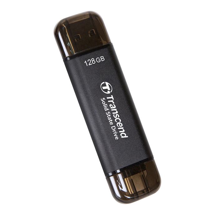 Transcend SSD ESD310C 128GB USB-C USB 3.2 Gen 2x1 črne barve