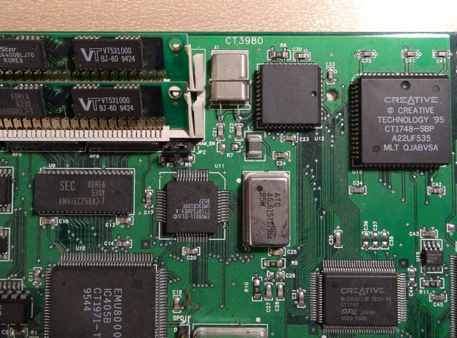 Creative Labs AWE32 CT3980 ISA PnP OPL3 WAVETABLE 2MB sample memory