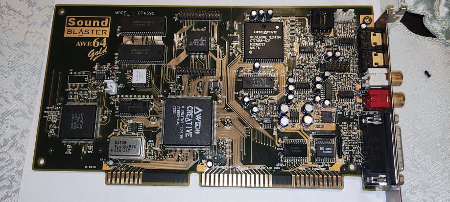 Retro zvočna audio kart Creative Sound Blaster AWE64 GOLD ISA CT4390