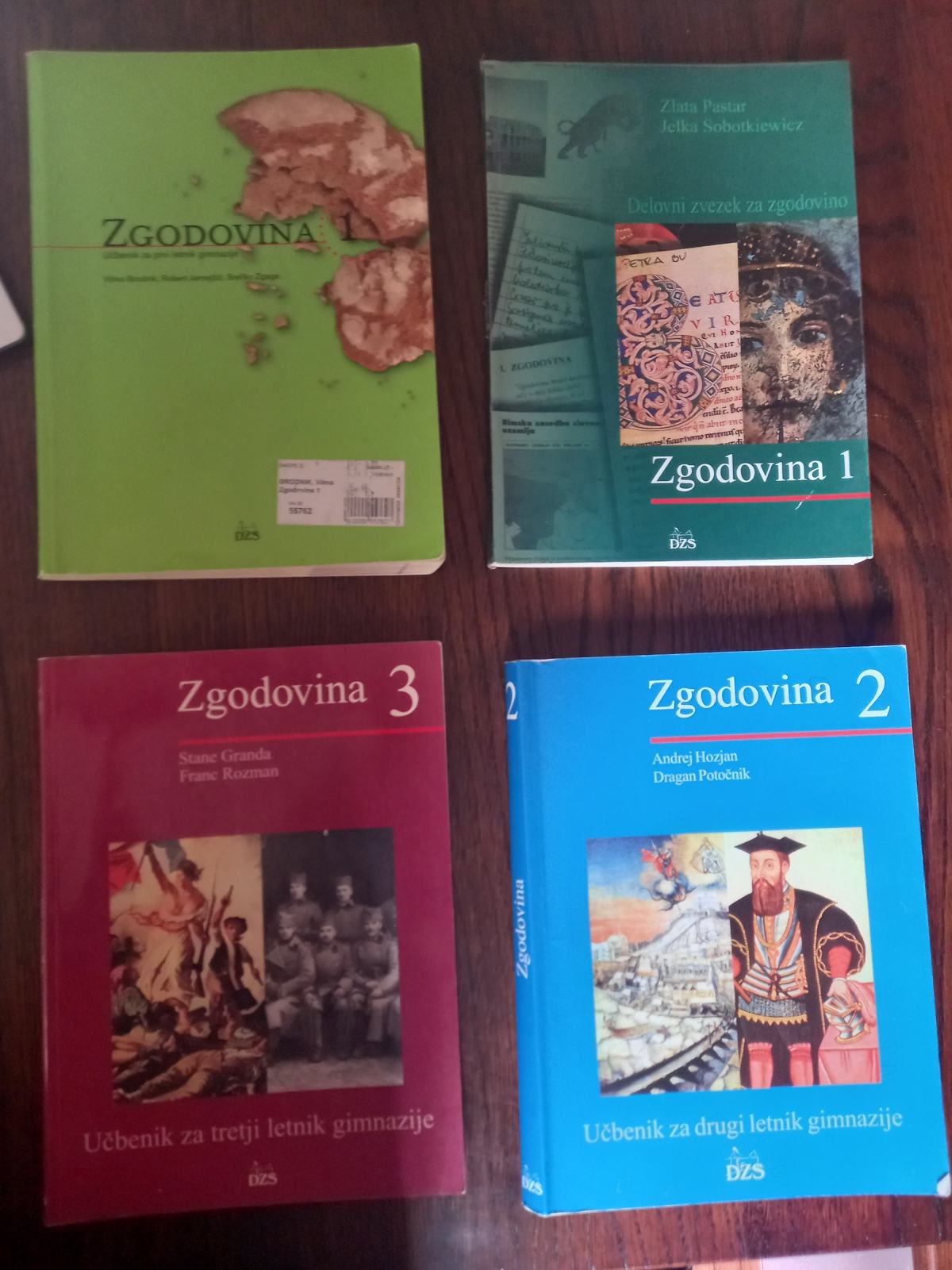 Zgodovina 1, 2, 3, - gimnazijski učbeniki za zgodovino