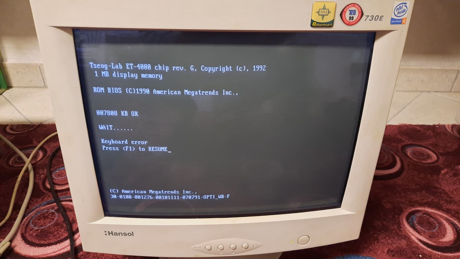17 CRT monitor Hansol 730E