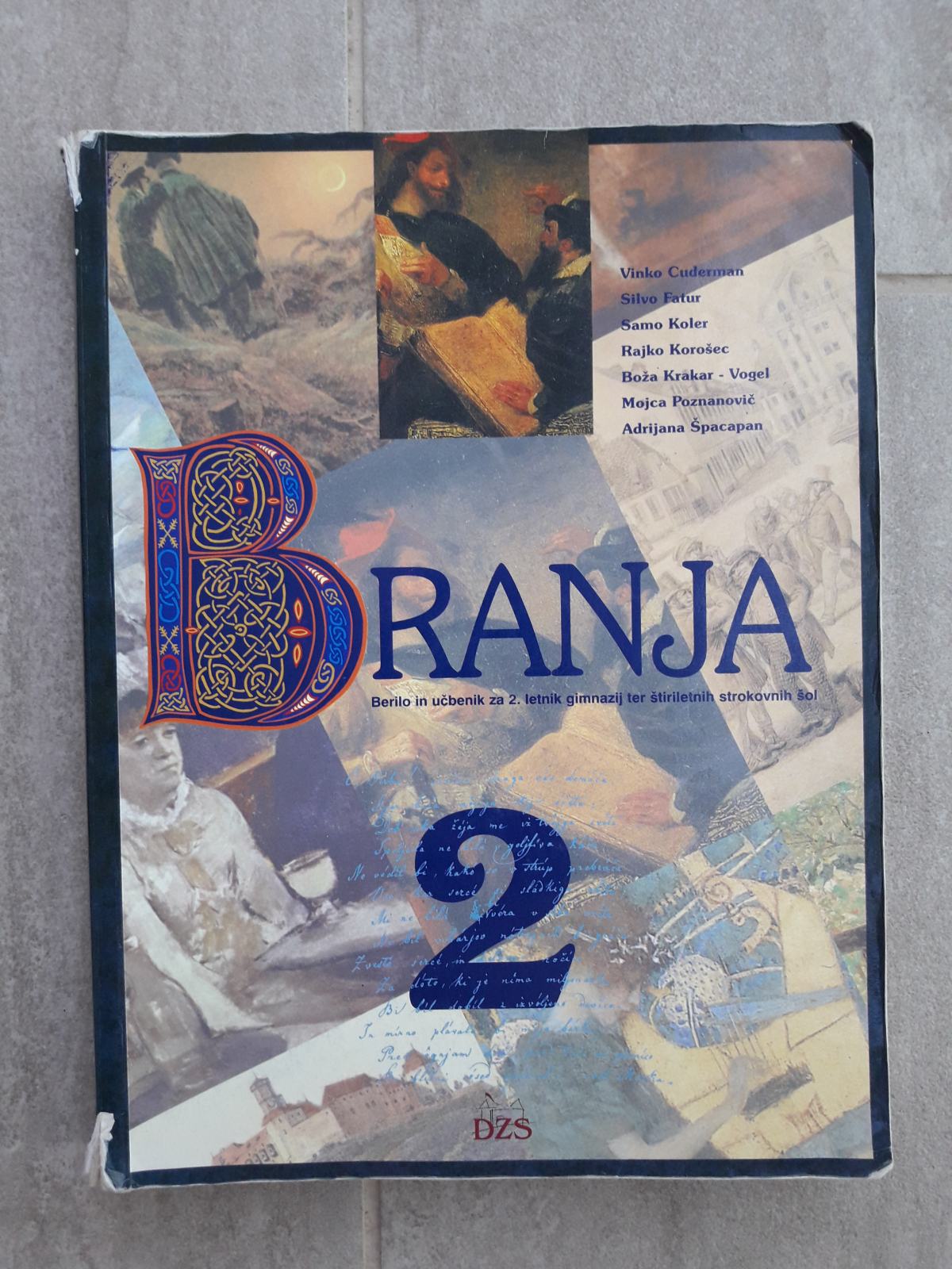 BRANJA 2, berilo in učbenik za 2. letnik gimnazij in strokovnih šol