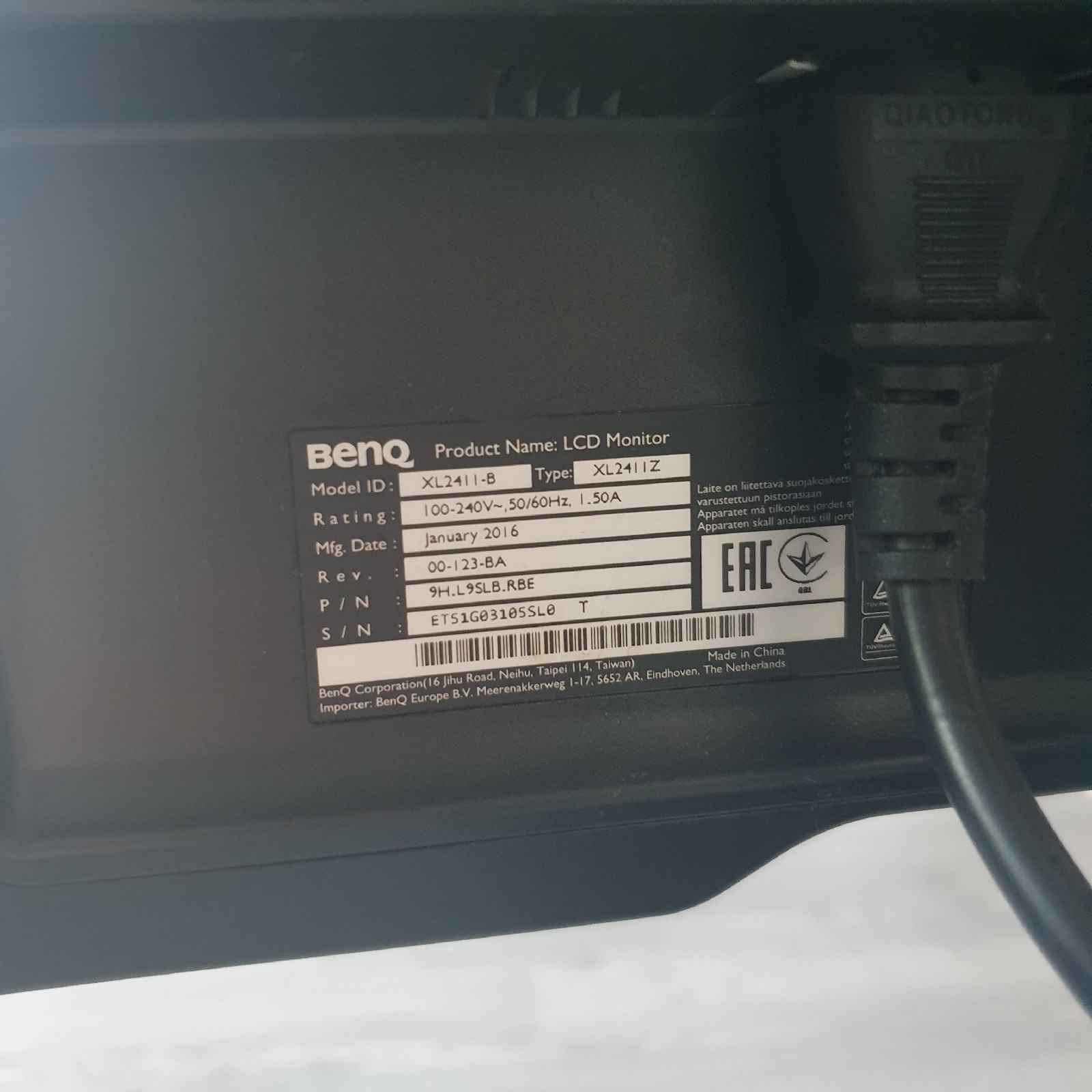 Monitor BenQ 144HZ 1ms