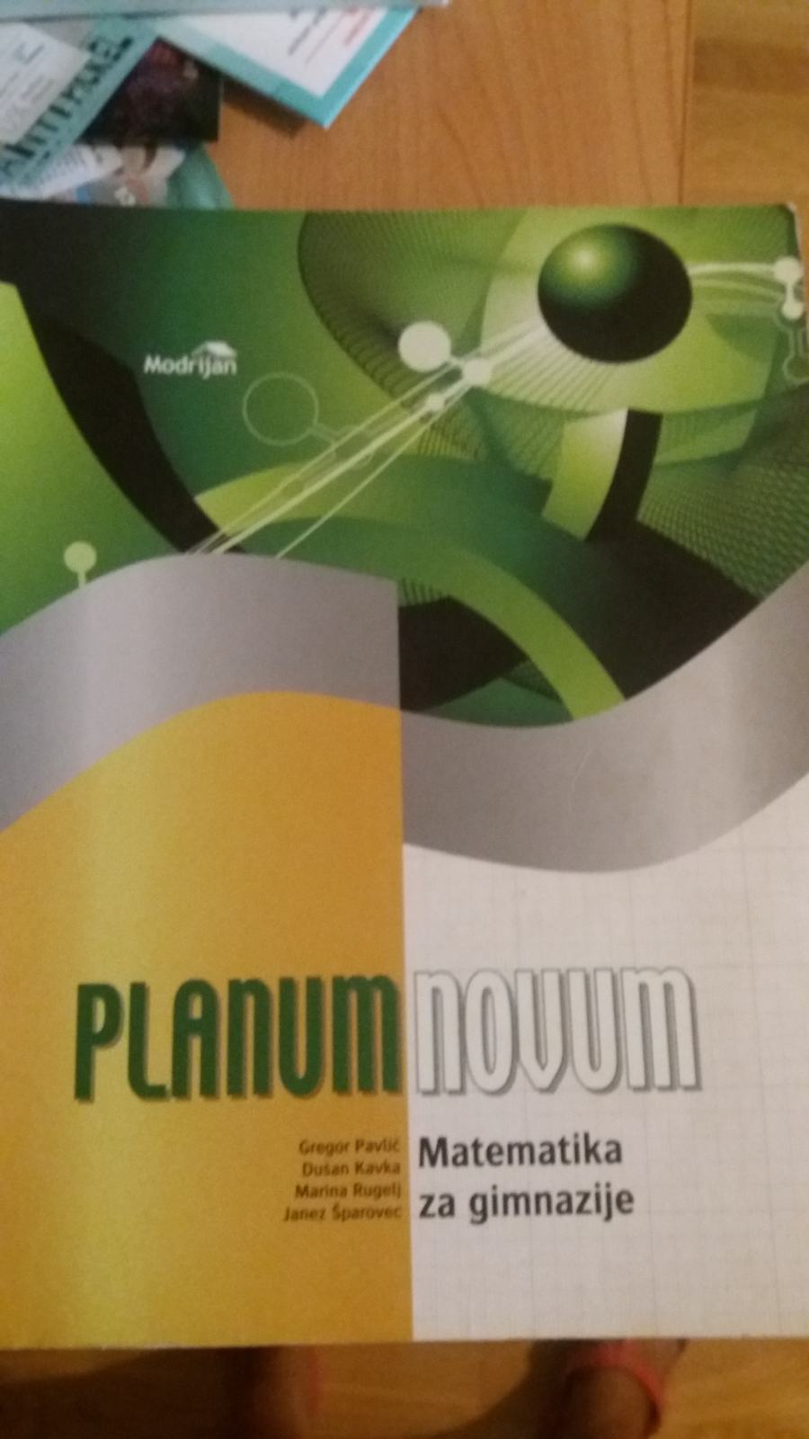 Matematika učbenik Planum Novum, založba Modrijan