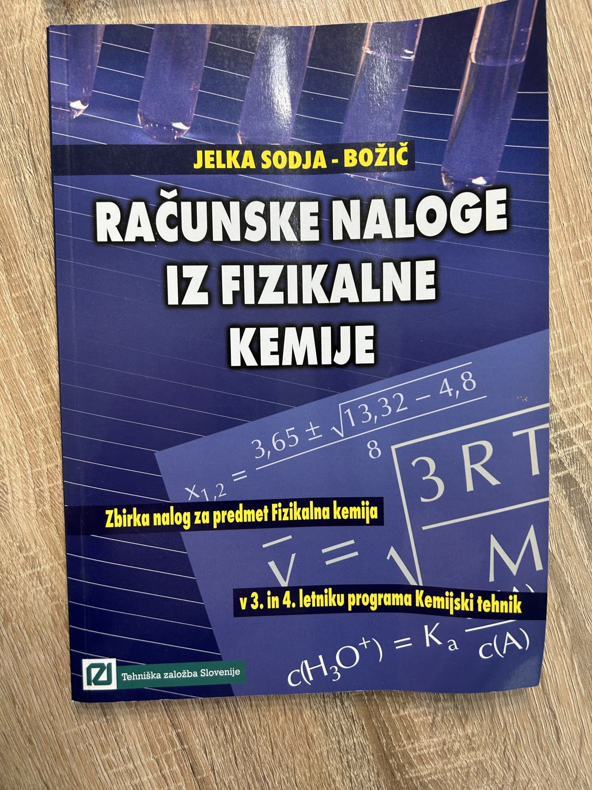 učbenik RAČUNSKE NALOGE IZ FIZIKALNE KEMIJE