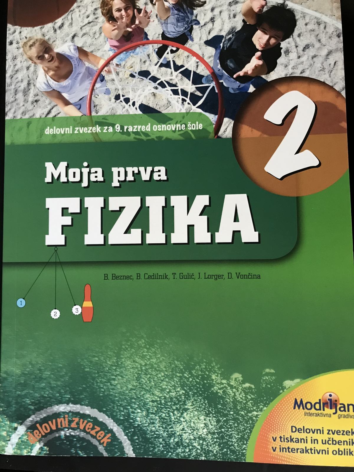 Delovni zvezek Moja prva fizika 2 za 9. razred
