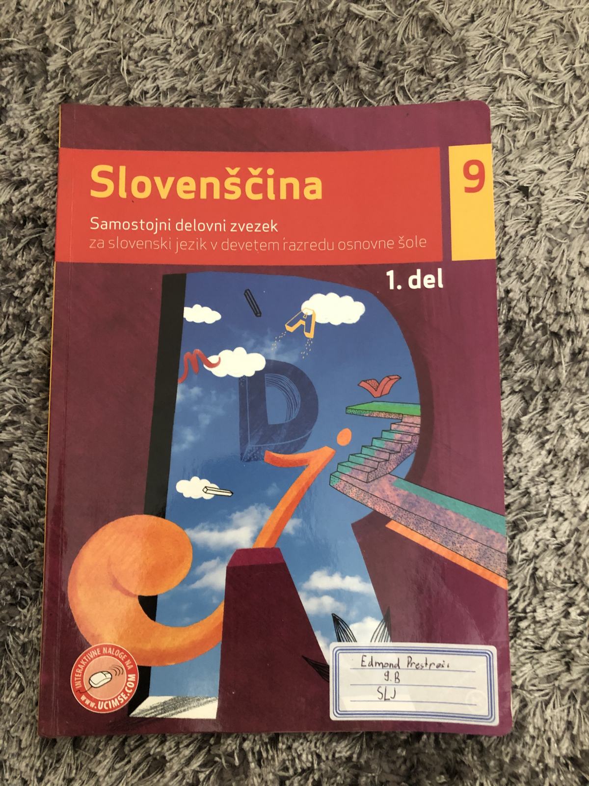 SLOVENŠČINA-samostojni delovni zvezek 1. del in 2. del-9.razred