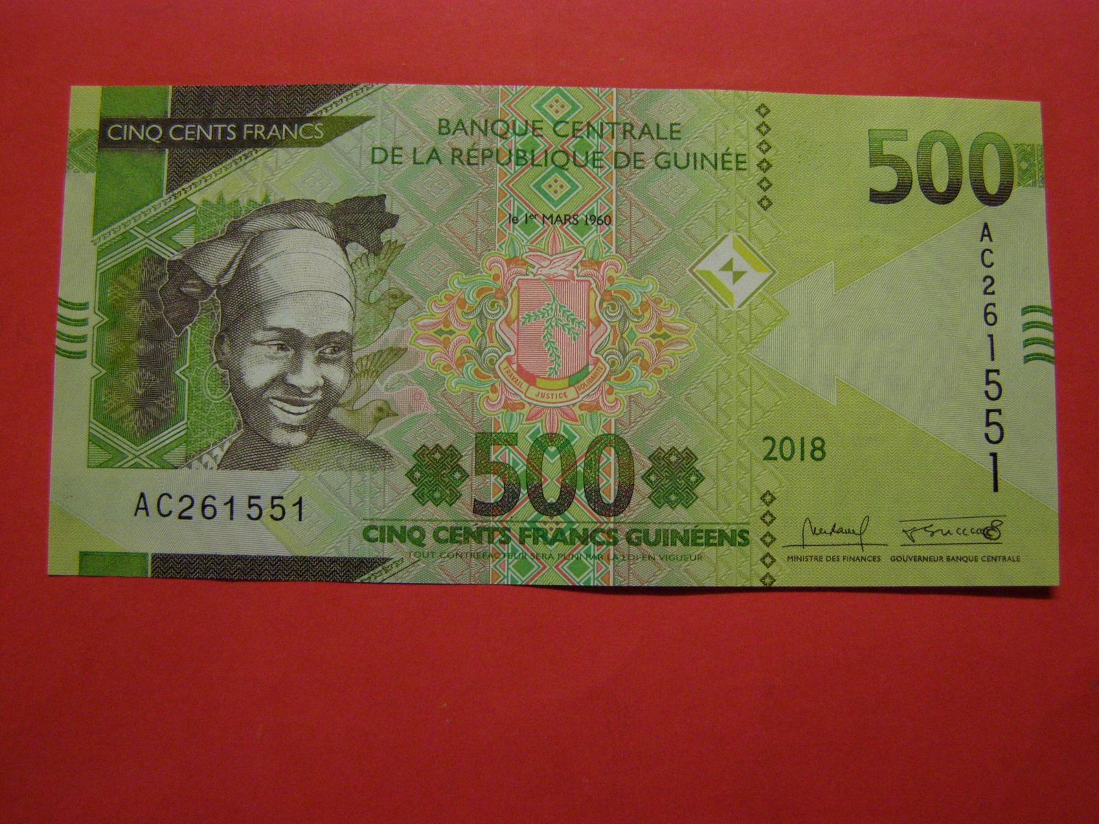 GVINEJA (GUINEE) 2018/19 - 500 FRANKOV - PRODAM