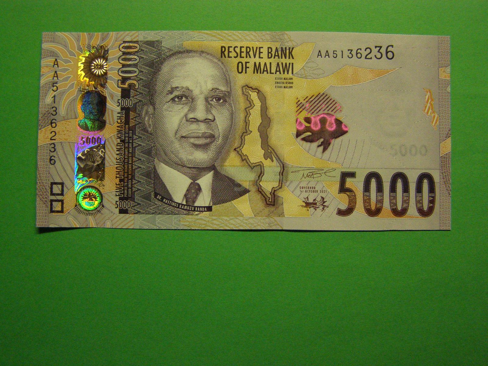 MALAWI 2022 - 5000 KWACHA - PRODAM