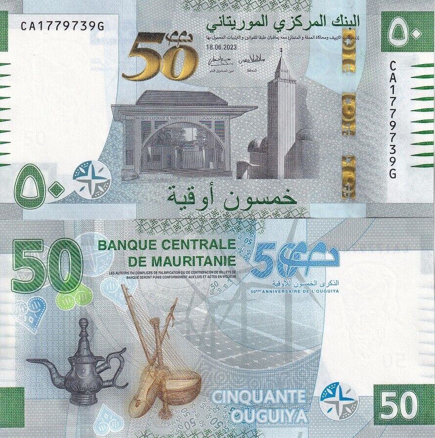 !!NOVO!! Mavretanija 50 Ouguiya 2023 UNC