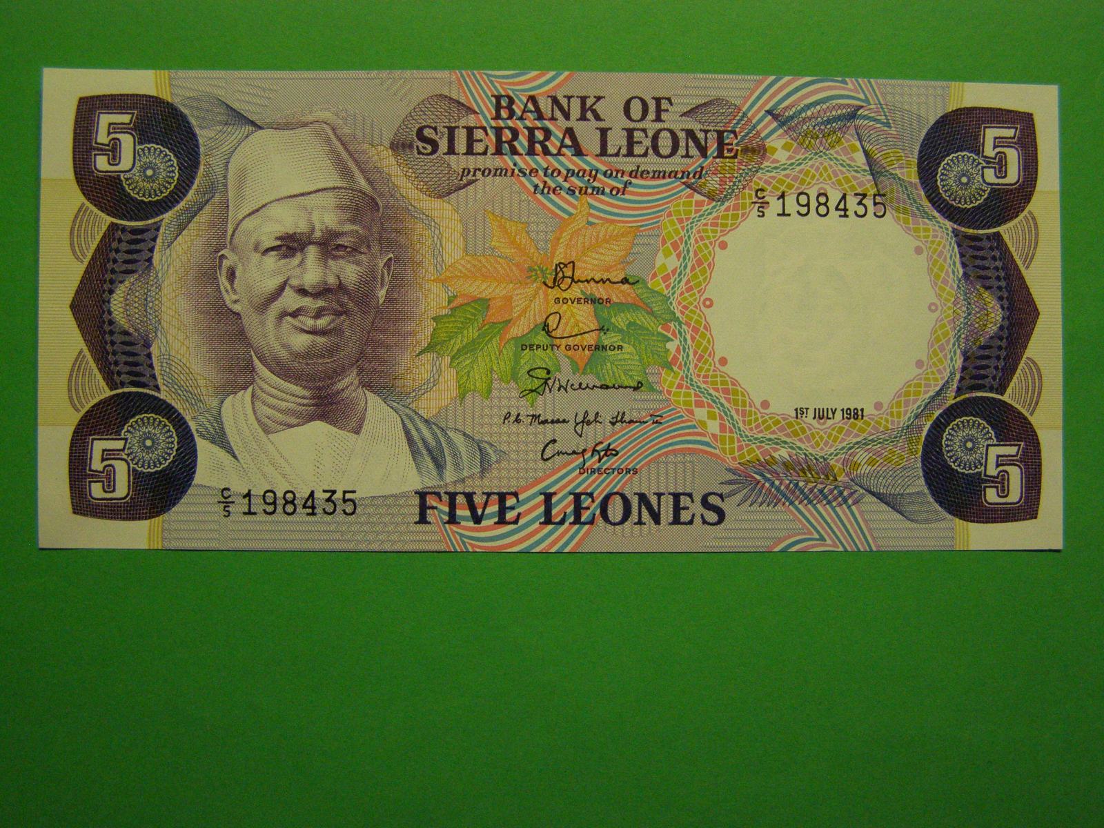 SIERRA LEONE 1981 - 5 LEONES - PRODAM