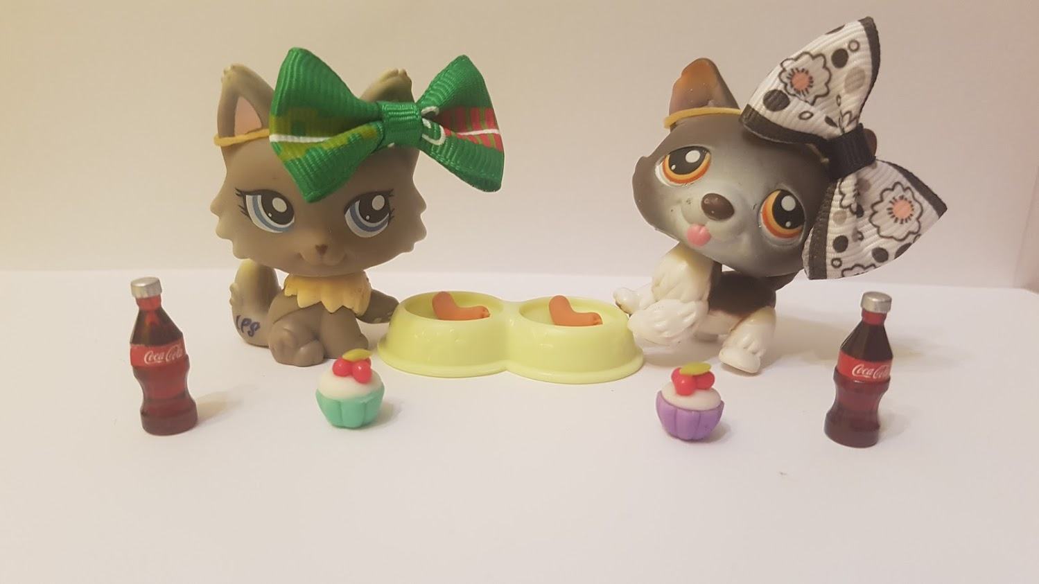 ☆Original Littlest pet shop #174#1411# Črn husky pes s sivim volkom!☆