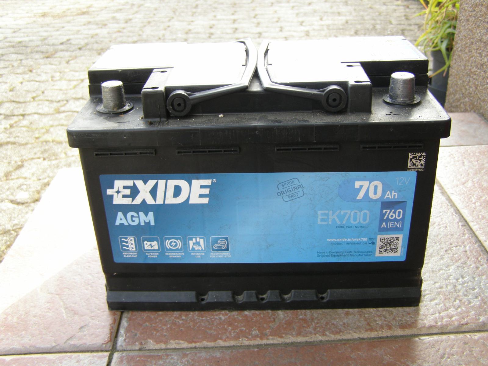 Akumulator Exide EK700 - 70Ah, 760A, start stop