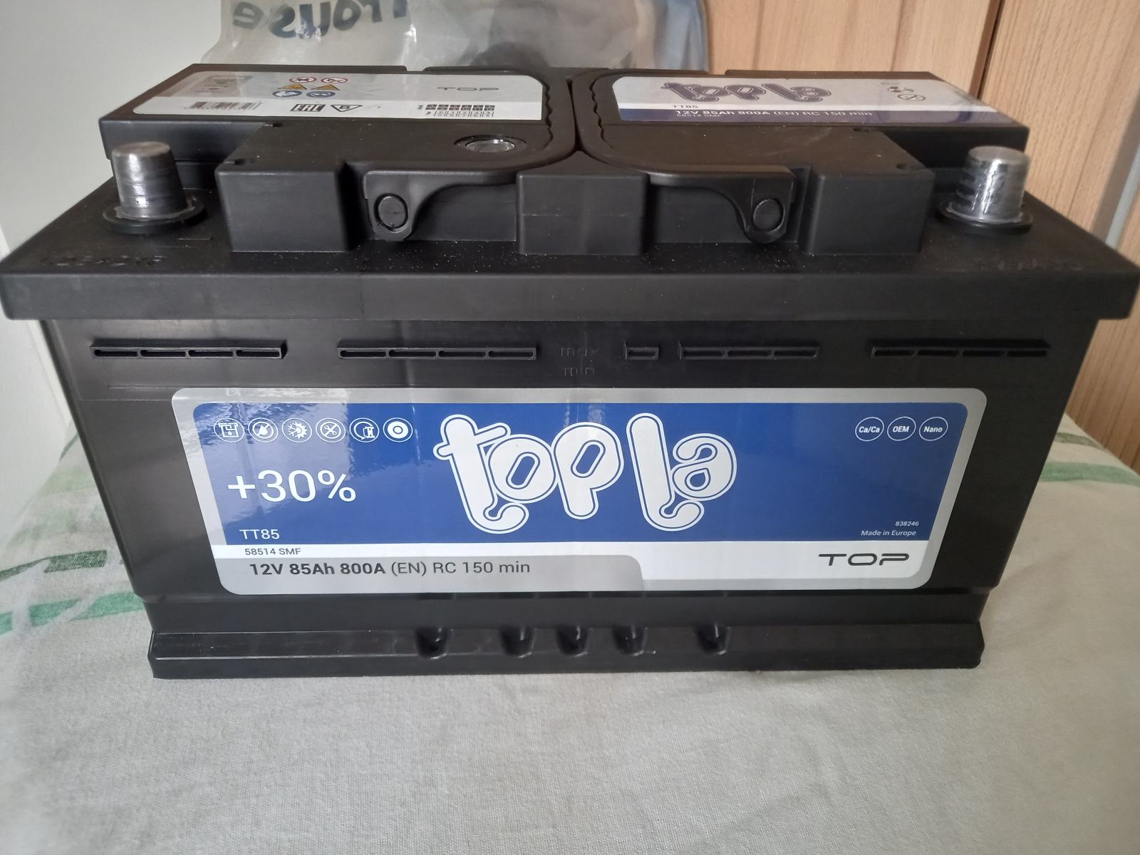 AKUMULATOR TOPLA 12V 85Ah 800A (EN) RC 150min