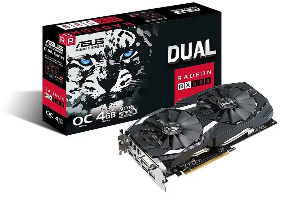 ASUS Radeon RX 580 OC DUAL, 4GB + AMD FX-8120 (Grafična kartica + CPU)