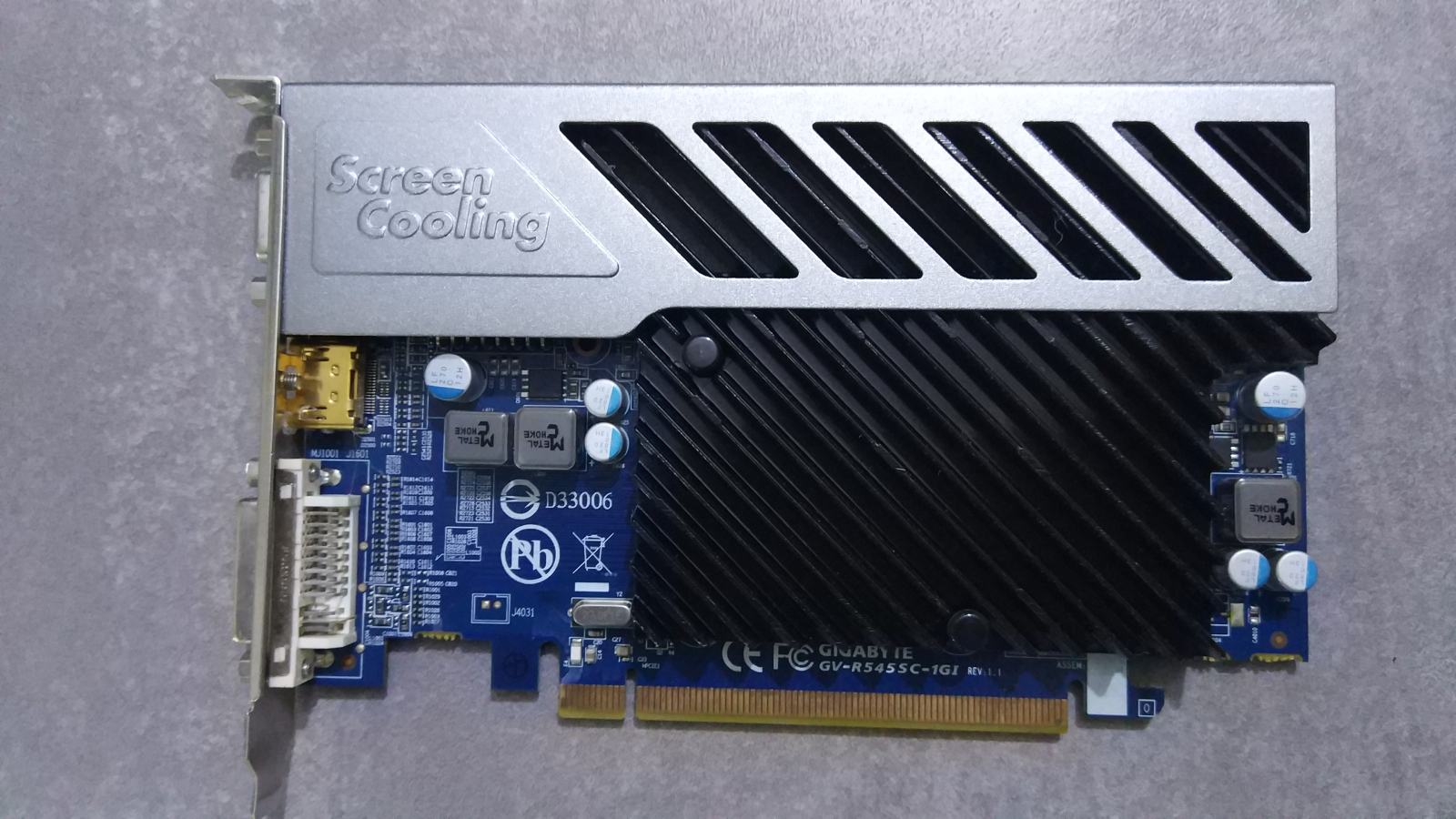 GIGABYTE AMD Radeon HD 5450 GV-R545SC-1GI 1GB HDMI DVI VGA Pasivna