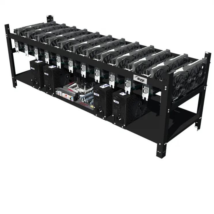 NOV mining Rig z 12x Nvidia Geforce RTX2060 - 380MHS!