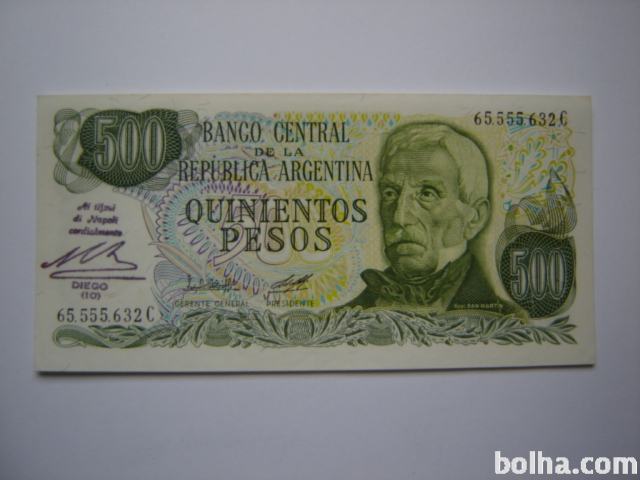 BANKOVEC 500 pesos UNC Argentina