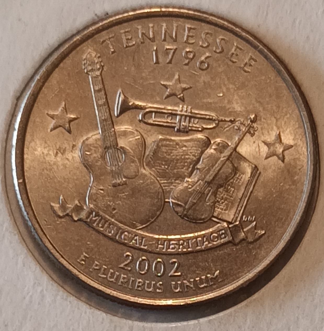 USA QUARTER DOLLAR TENNESSEE 2002 P