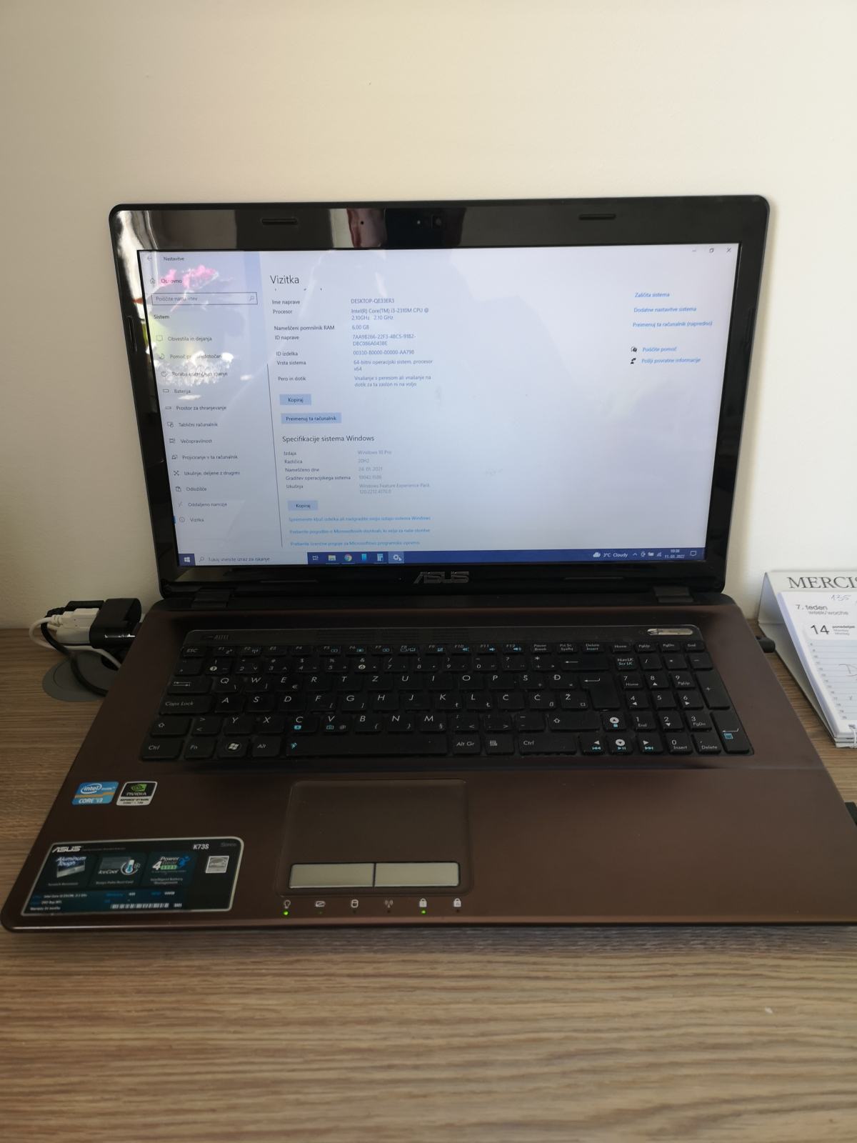 Prenosnik Asus k73s I3