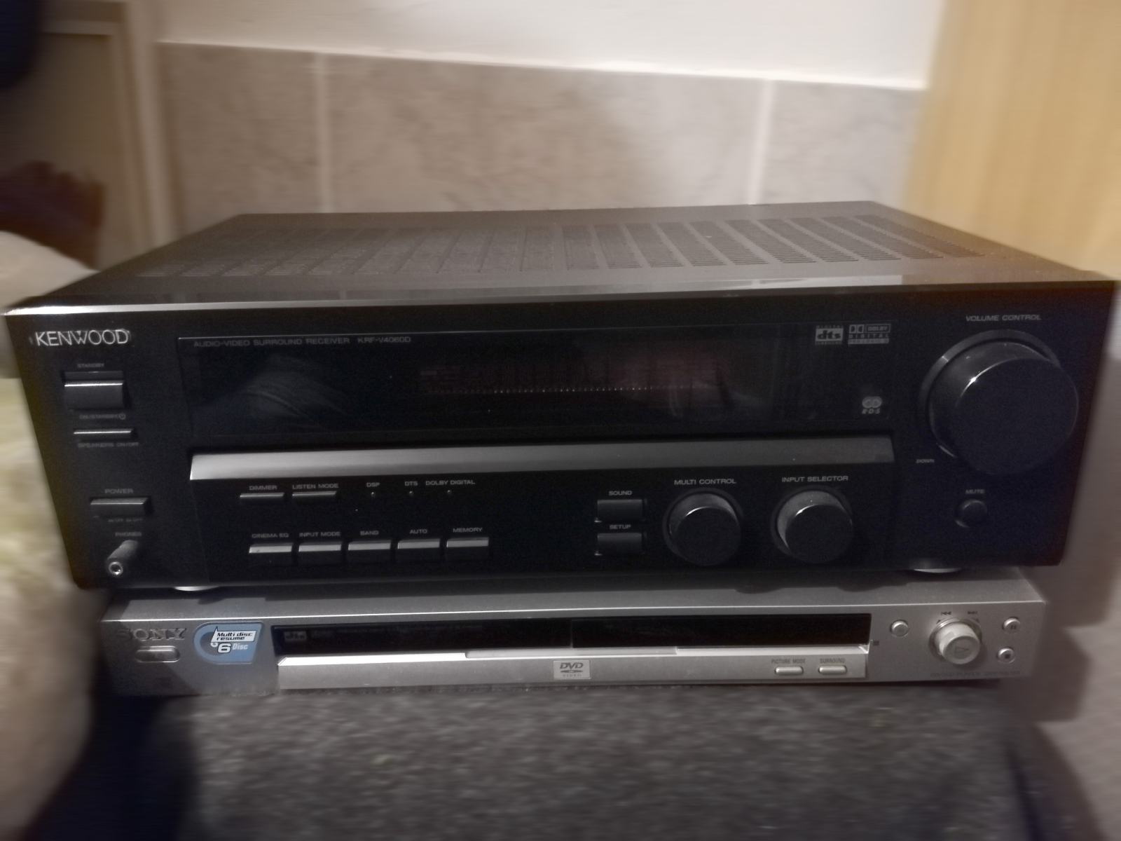 hišni kino Kenwood KRF-V4060D+ DVD SONY DVP-NS-333+ 5 zvočnikov