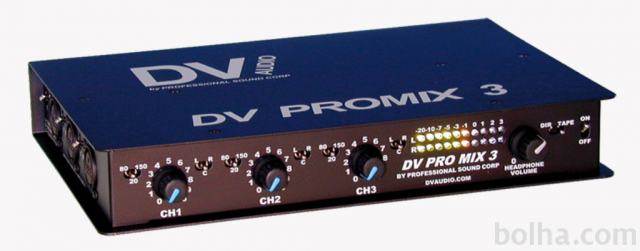 prenosni mešalnik zvoka - PSC DV Promix 3 Audio Mixer