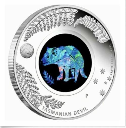 Srebrnik 1oz OPAL Tasmanski vrag Proof