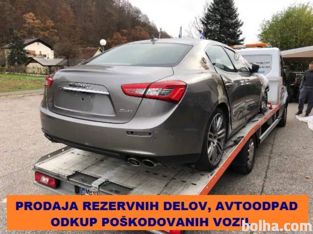 Maserati Ghibli Ghibli 3.0 V6 S Q4 Avt. , letnik 2014, 11111 km, be ...