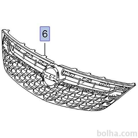 ASTRA K 2015- MASKA PREDNJA ČRNI DEL ORIGINAL 39089229
