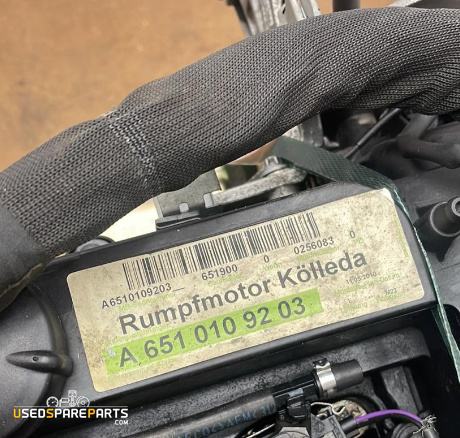 MOTOR MERCEDES-BENZ C (W204) 220 CDI 2010 125 kW 651911 A65101...