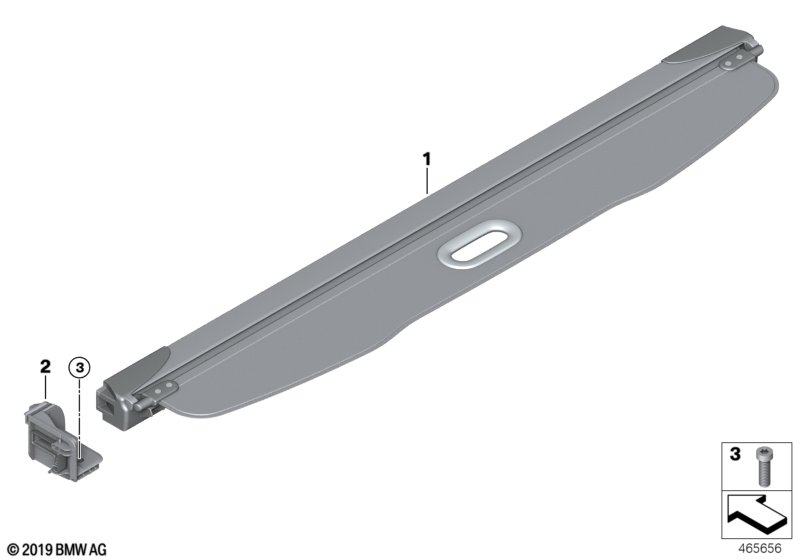 Rolo, pokrov prtljažnika, polica BMW MINI 51477360792
