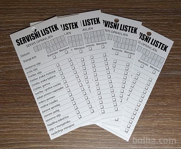 Servisni Listki