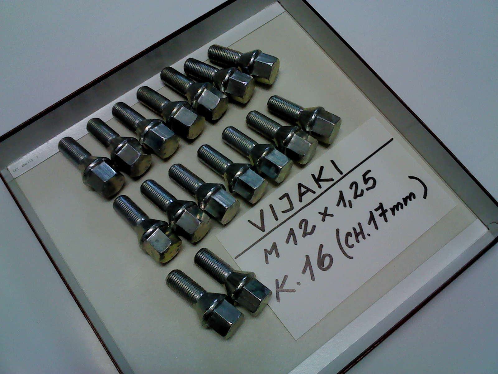 VIJAKI NOVI - M 12 x 1,25 - Citroen, Peugeot, Fiat