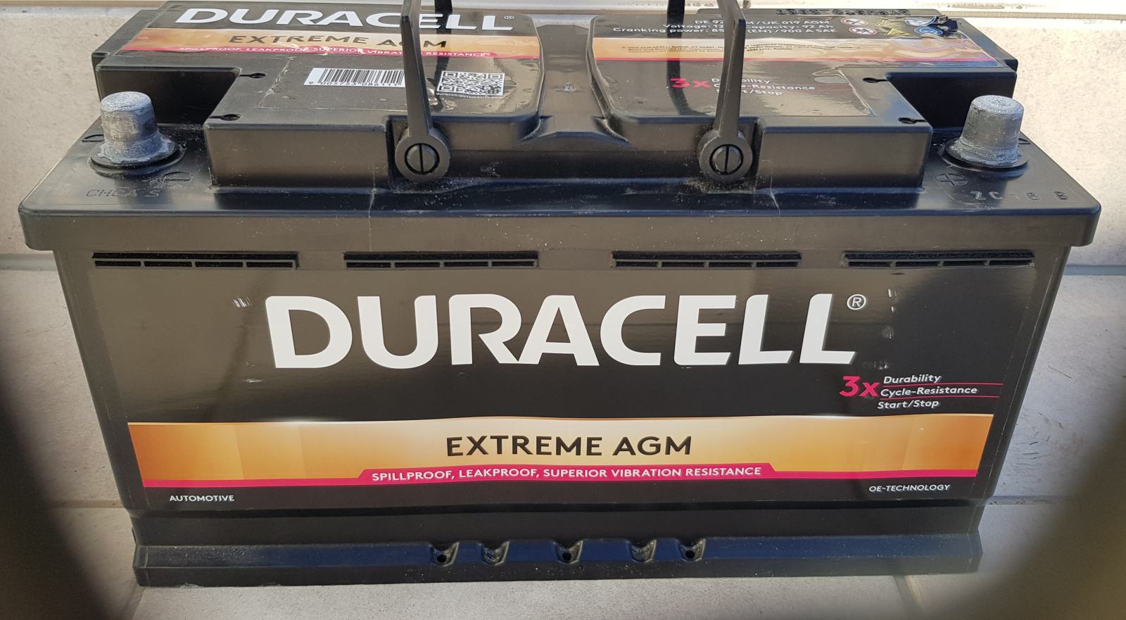 Duracell AGM 12 V akumulator, 92 Ah