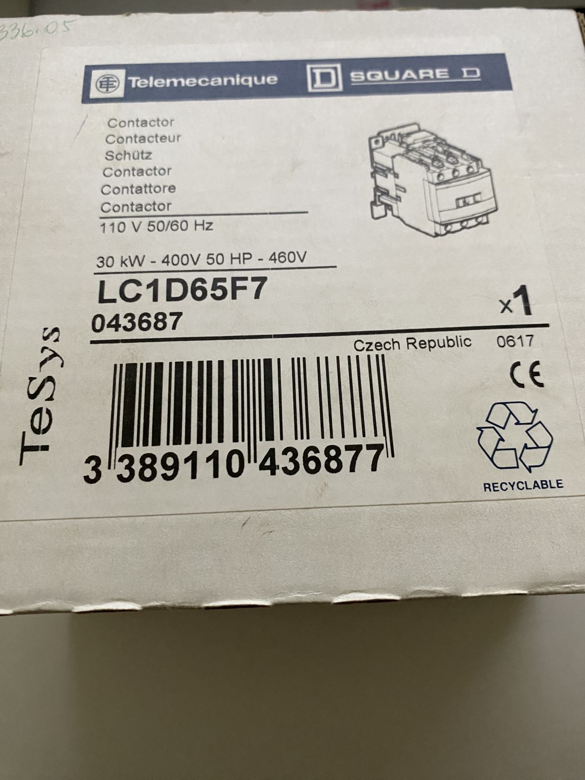 kontaktor Telemecanique LC1D65F7