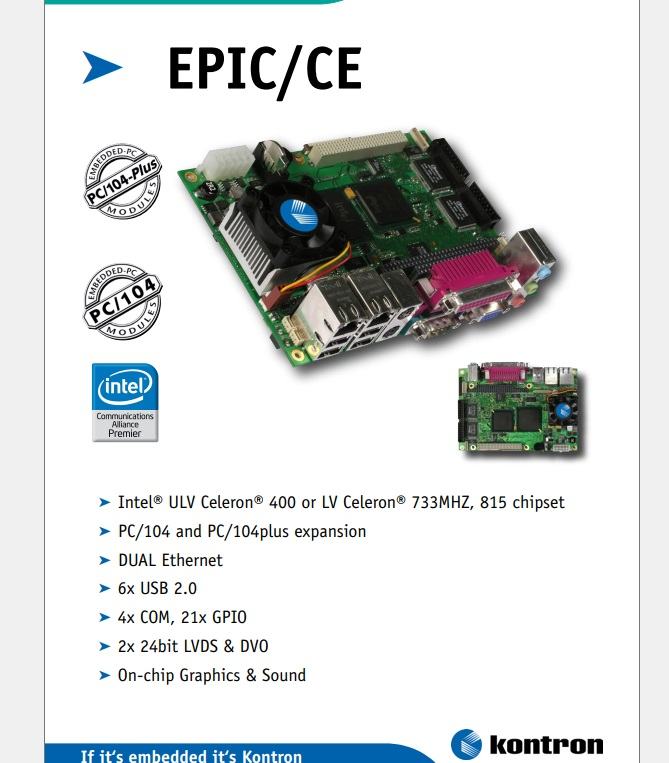 SBC PC, industrijski PC, fanless, na WIN platformi