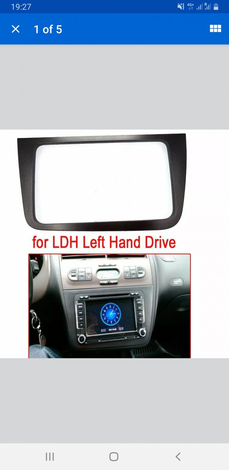 Emblem-adapter za 2 din radio Seat