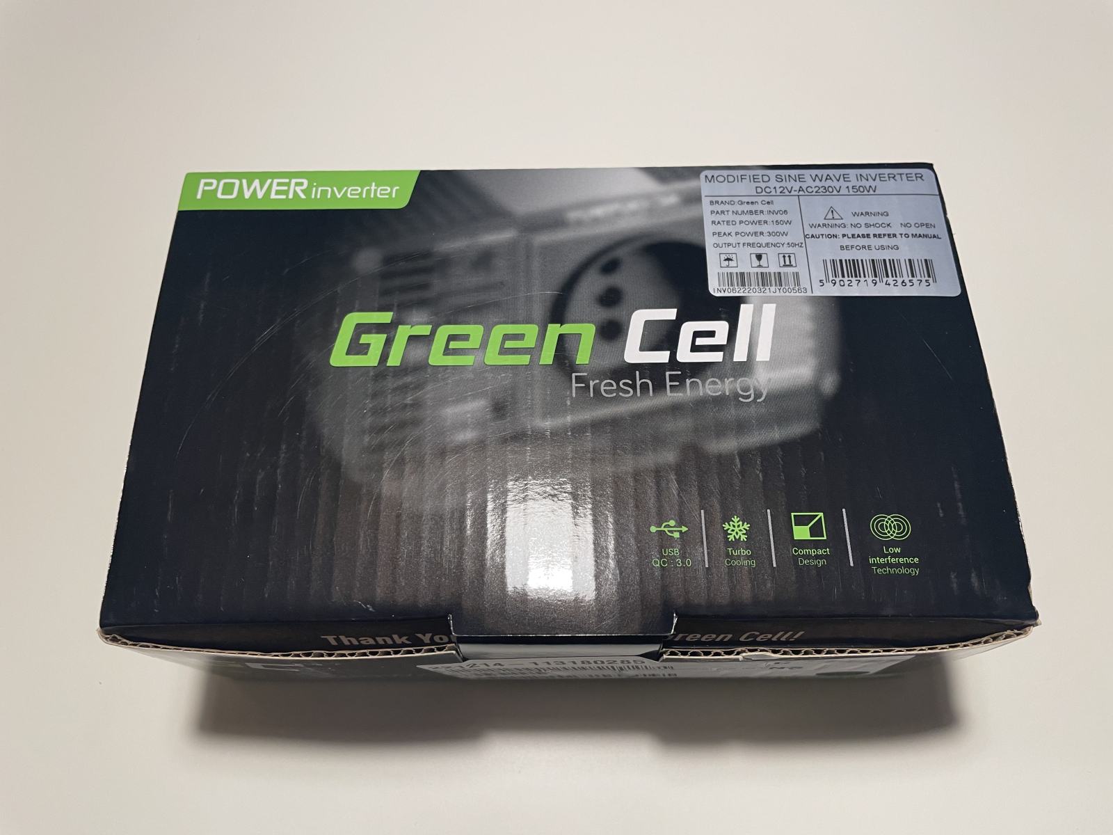 Green Cell INV06 avto inverter 150 W Black