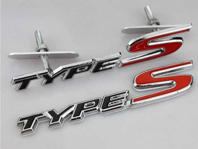 Honda Type-S emblem logo krom SET