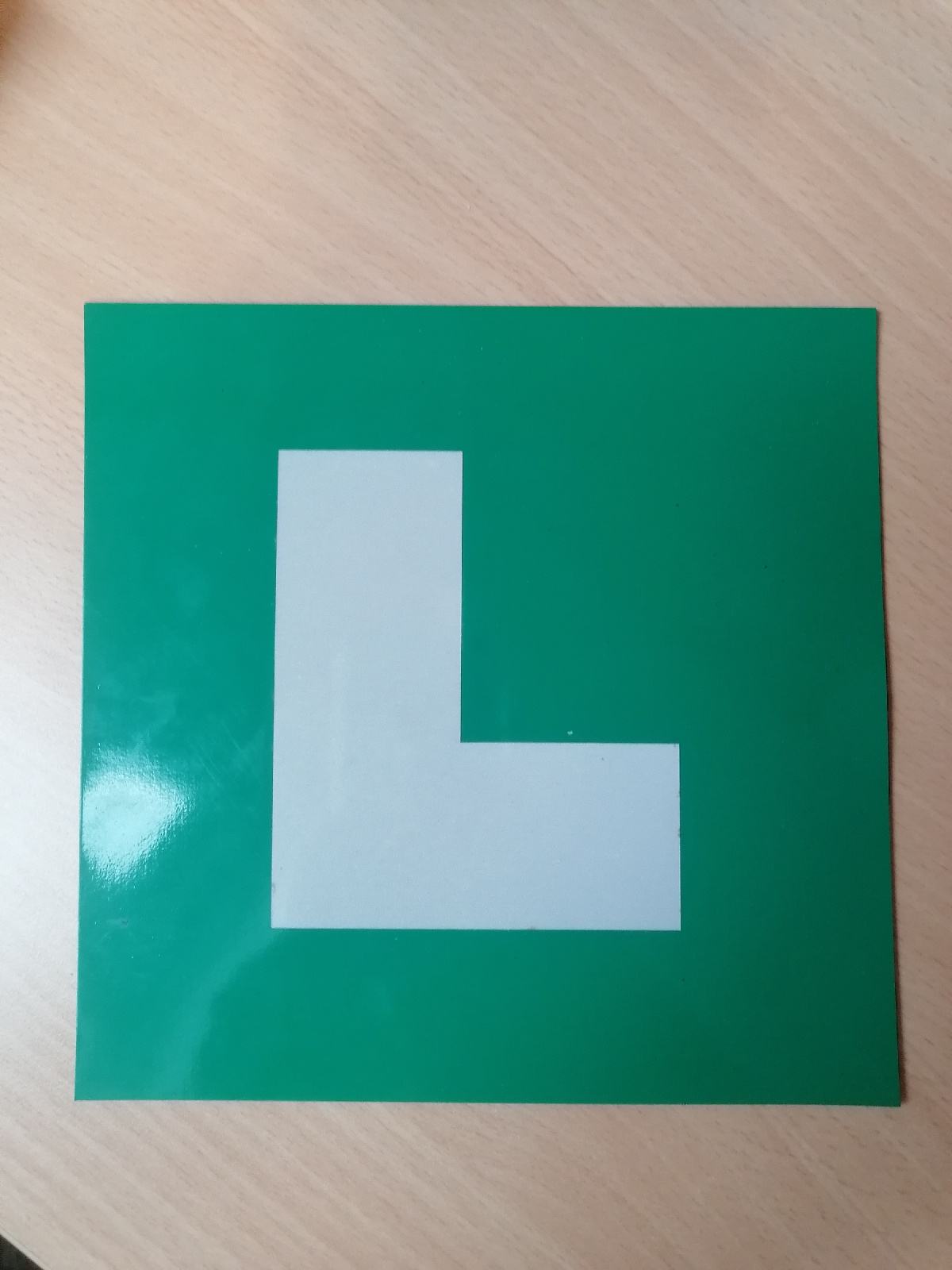 L tablica za vožnjo s spremljevalcem