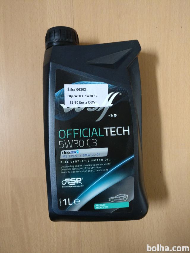 Sintetično olje ELF,WOLF,CASTROL,GM,TOTAL,MOBIL