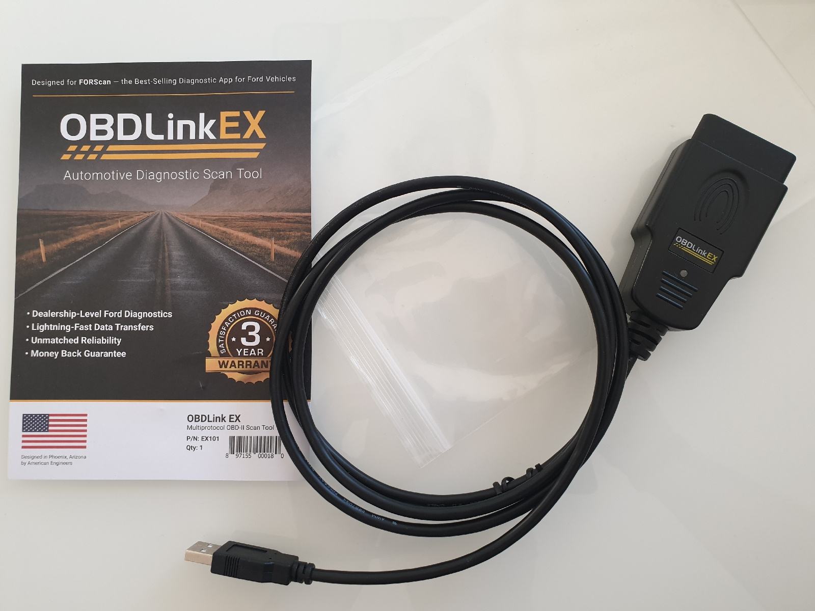 Tester OBD II za vozila Ford in Mazda - OBDlinkEX (ForScan)